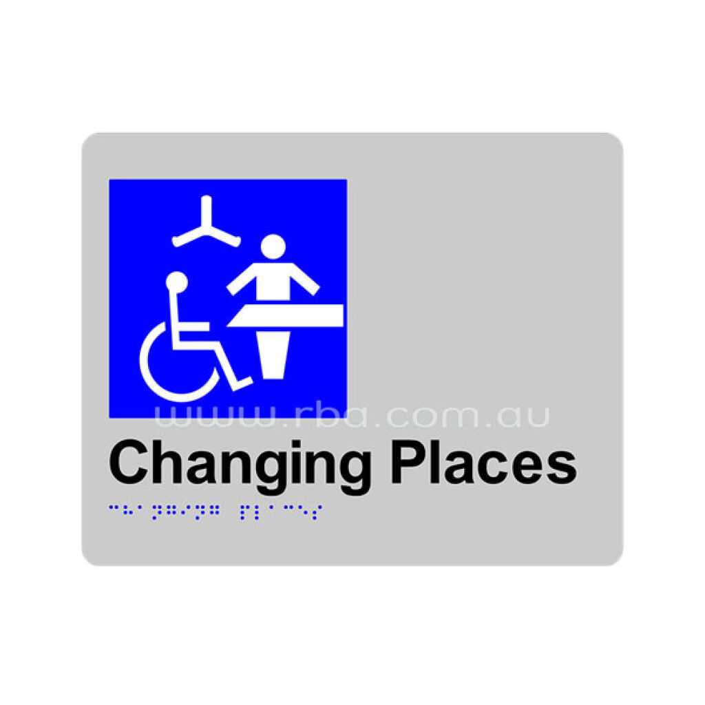 RBA4330-828 Braille & Tactile Changing Places Sign
