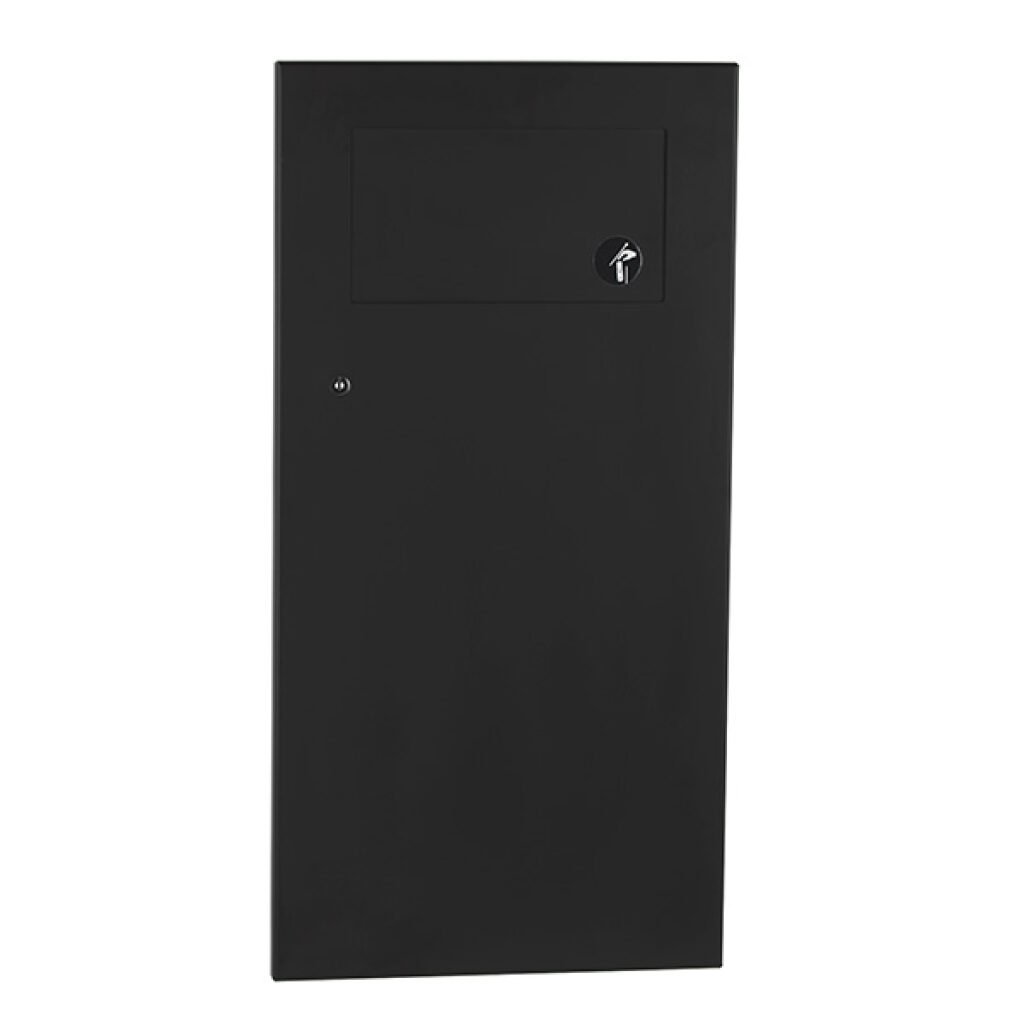 Bobrick Recessed Waste Bin | Matte Black | RBA Group