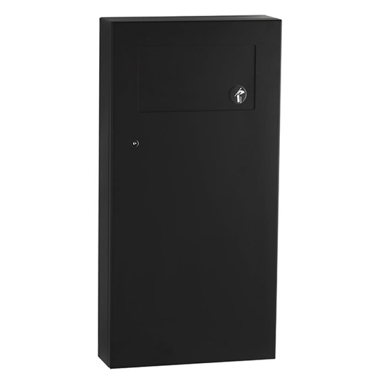 Bobrick Surface Mounted Waste Bin | Matte Black | RBA Group