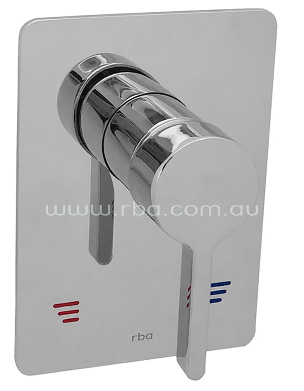 ōken Shower Mixer Rectangle Plate, RBA1110-750 | RBA Shower Products